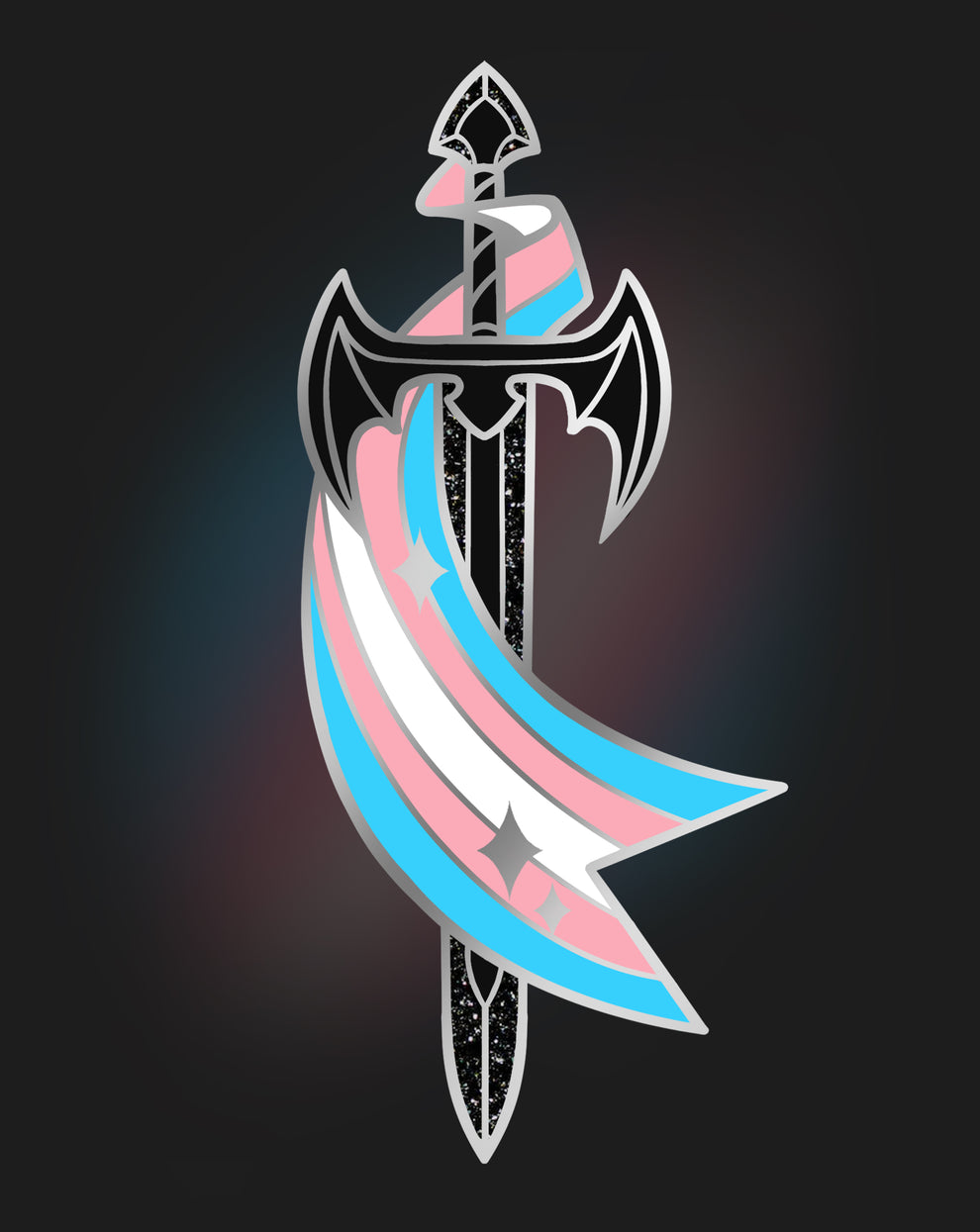 Trans Sword Pin Pride Knights